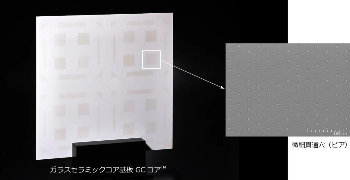 【半導体】日本電気硝子、ガラスセラミックスコア基板「GCコア」開発。高速でクラックレスかつ経済的な微細ビア加工を実現 | 株式会社加工技術研究会 -CTIWEB JPN-